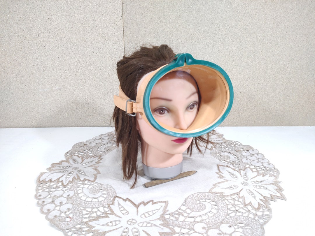 Vintage Rubber Scuba Mask* Retro Diving Mask* Adjustable Swimming ...