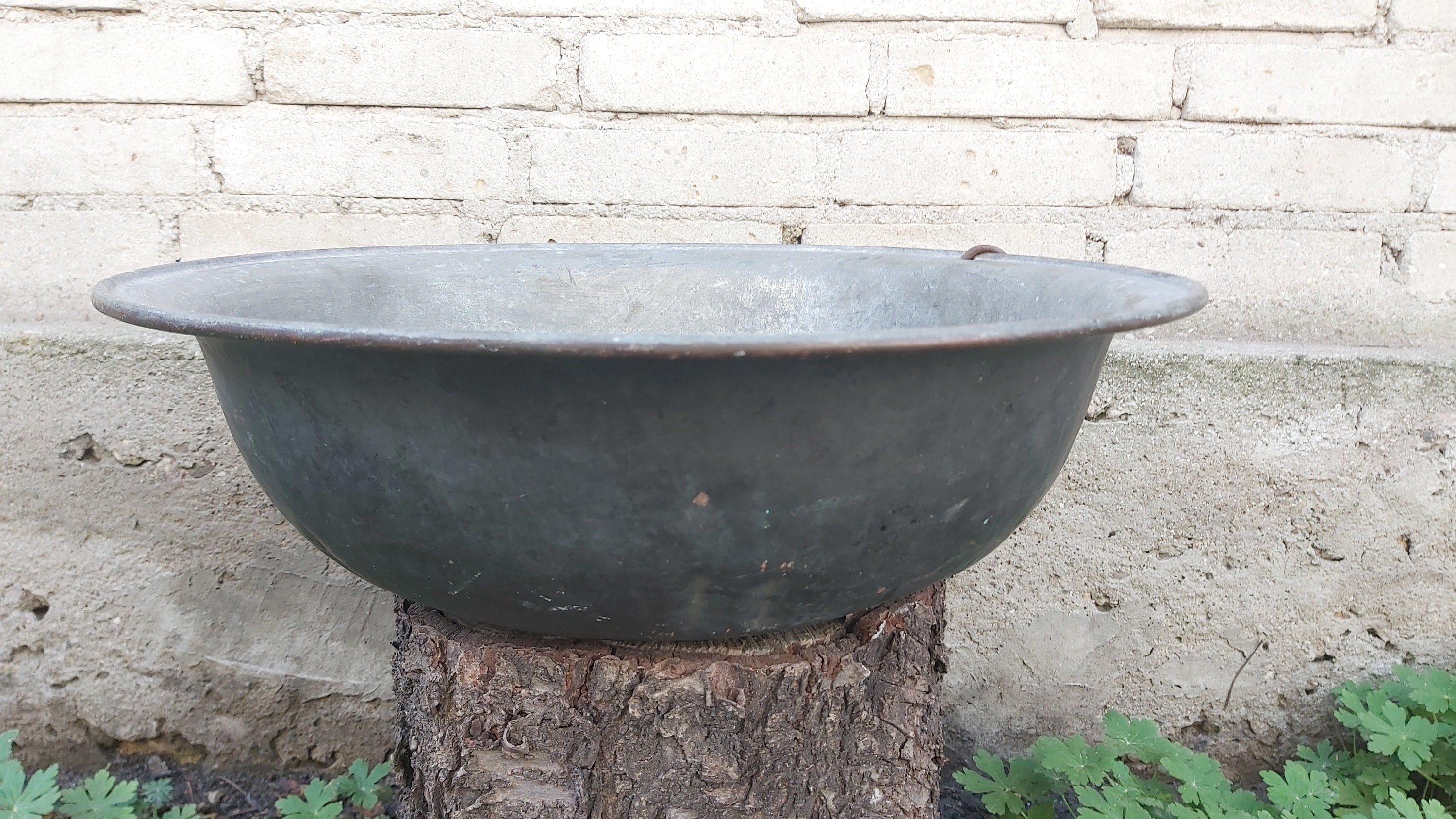 Vintage Copper Wash Basin Primitive Laundry Wash Tub | Etsy