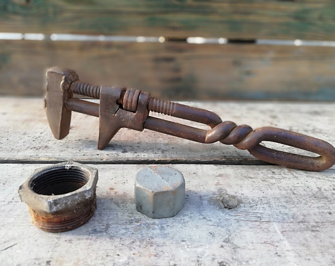 Antique Tube Pipe Wrench From 20s Metal Tool Adjustable - Etsy