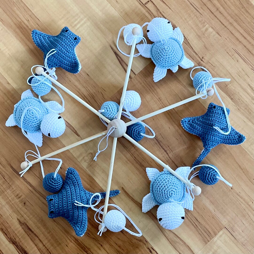 Mobile Baby - Turtles | Rays | Sea Creatures | Crocheted Mobile ...
