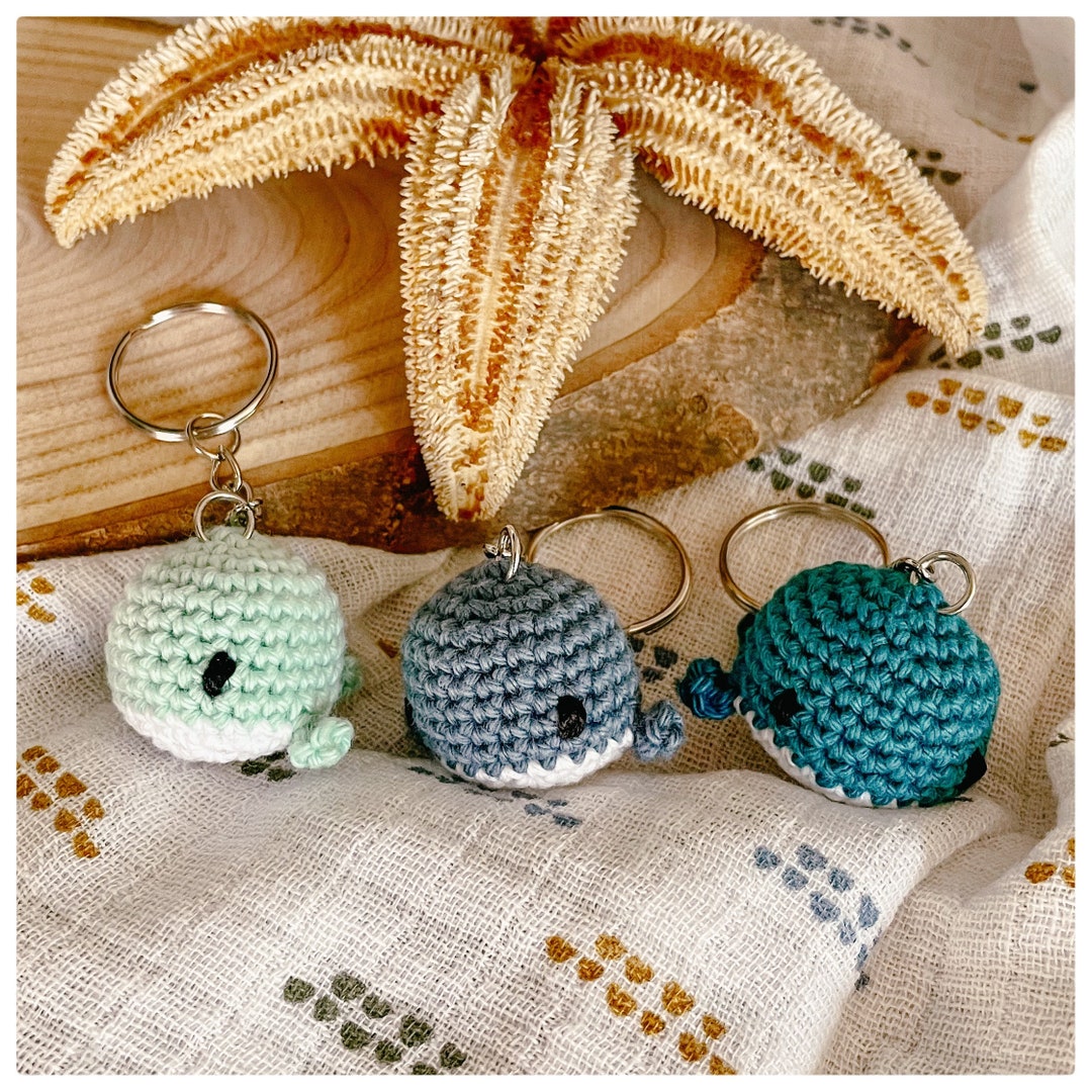 Crochet Whale Keychain Whale Baby Shower Gift Sea Creatures Birthday - Etsy