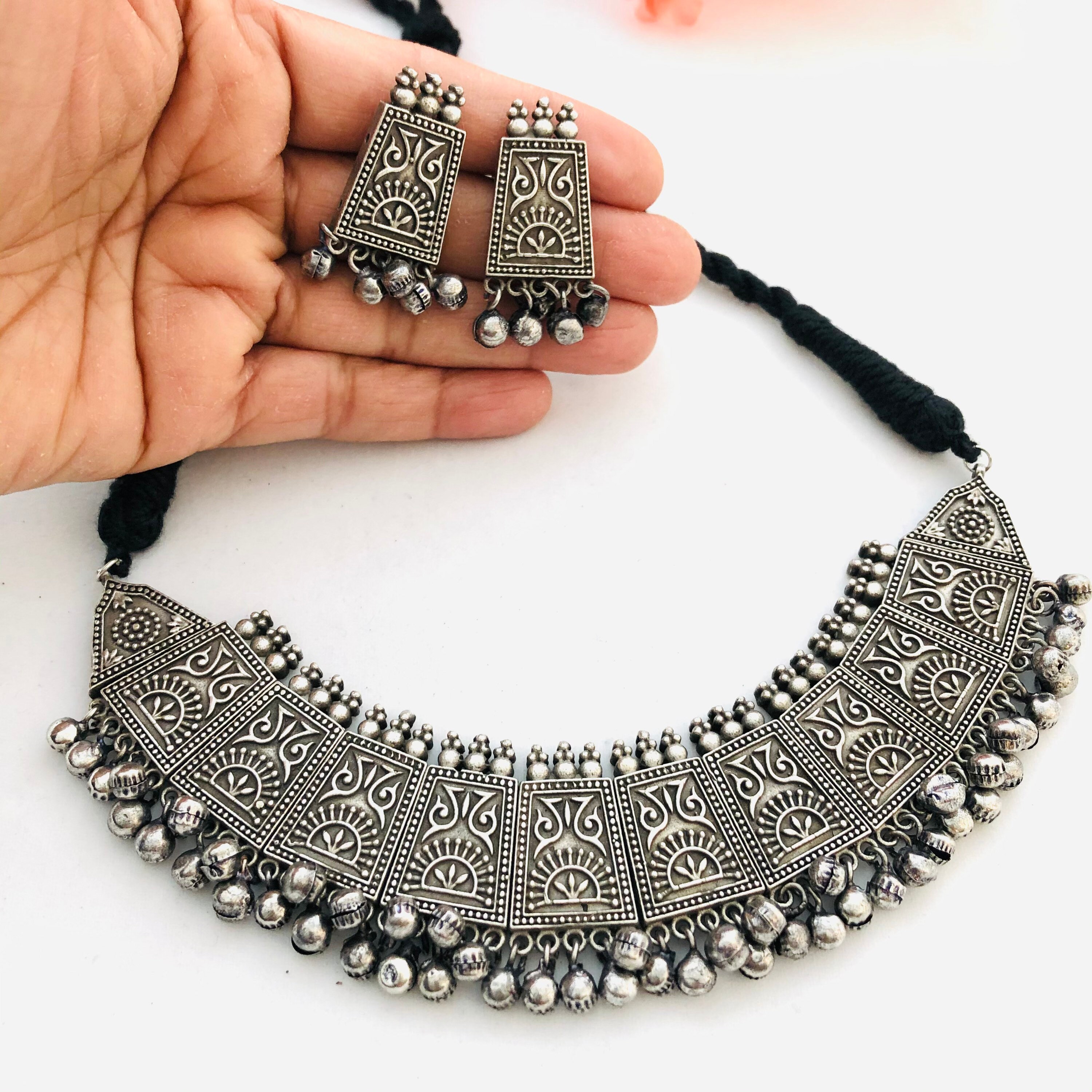 German Silver Choker/Silver Oxidized Choker/Oxidized Silver | Etsy