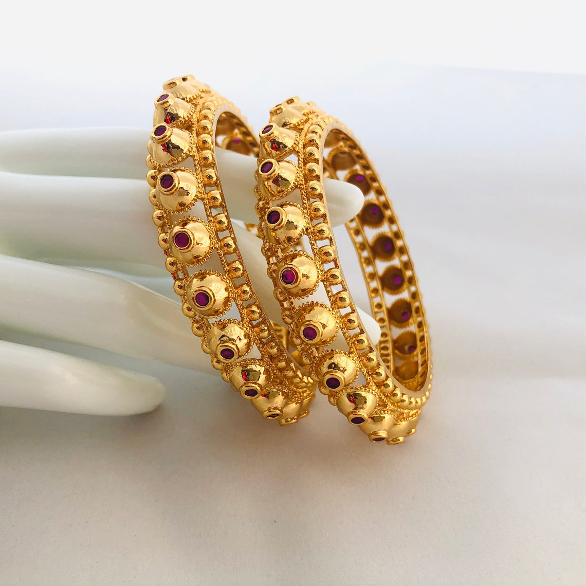 Kundan Gokhru Bangles/sabyasachi Bangles/punjabi - Etsy