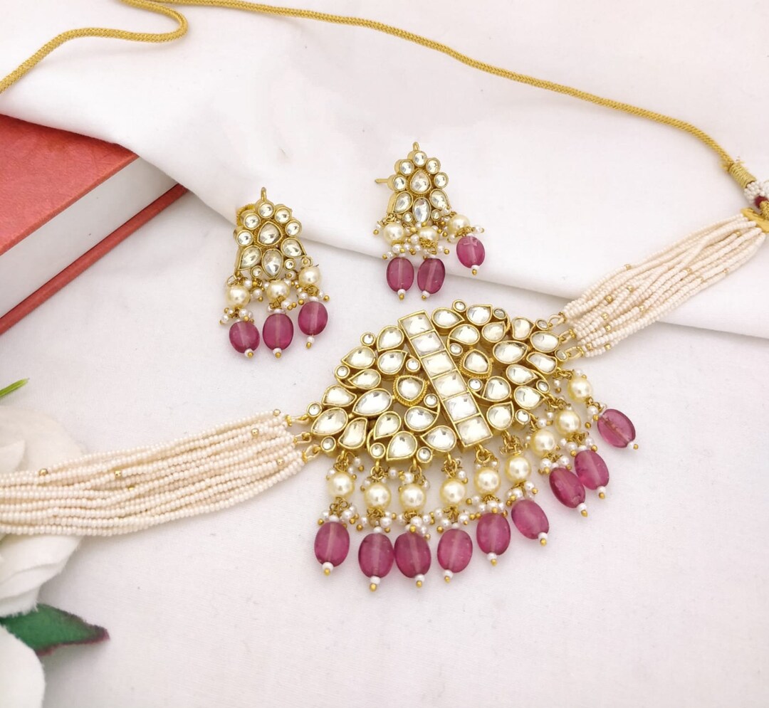 Ruby Kundan Choker/ Sabyasachi Pachi Kundan Choker/ Emerald Rajwadi ...
