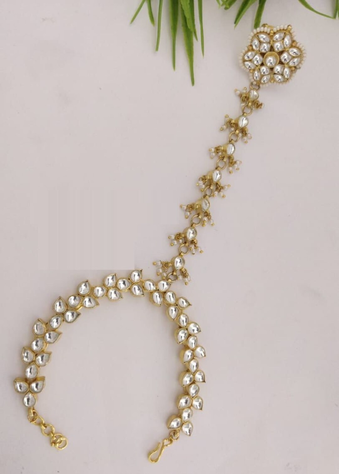 Kundan Hathphool/ Sabyasachi Kundan Bridal Hathphool/ Hathpaan Pair/ Jadau Wedding Jewelry ...