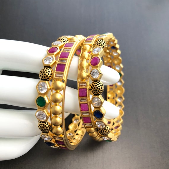 Kundan meenakari bangles store