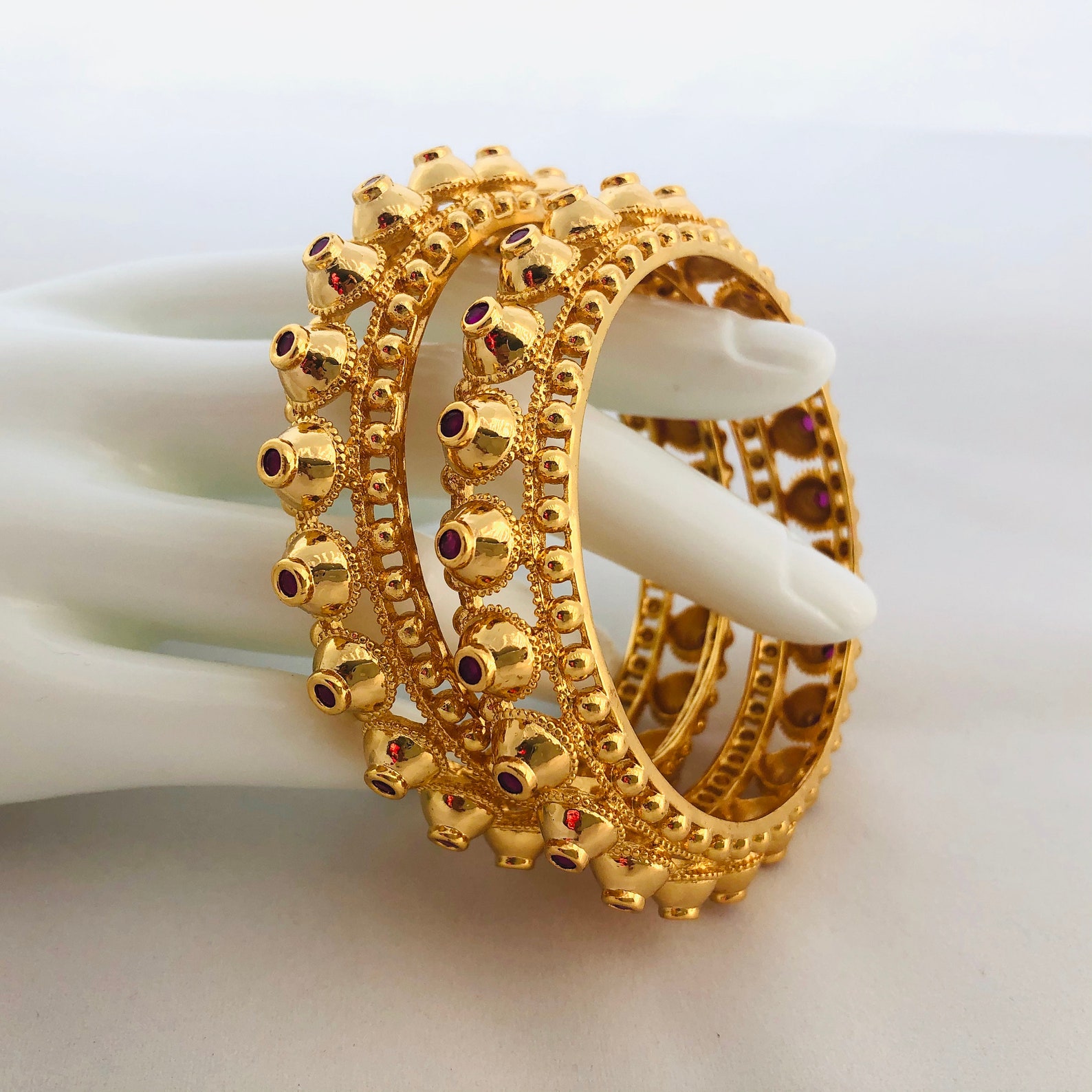 Kundan Gokhru Bangles/sabyasachi Bangles/punjabi - Etsy