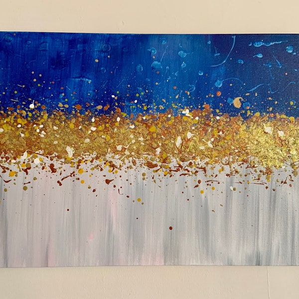 Abstract Glitter Painting - Etsy
