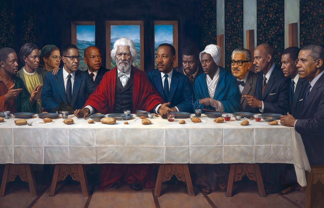 The Last Black Supper Art Print | Black History Wall Art | Frederick ...