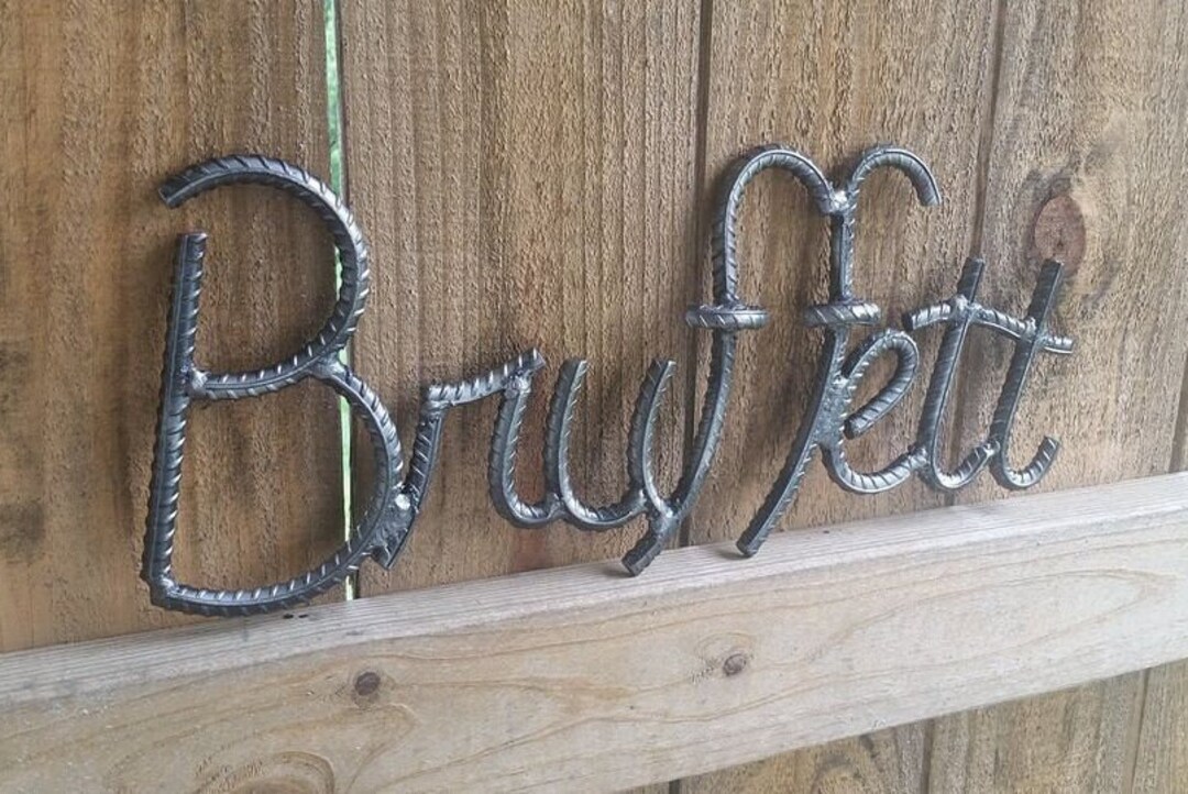 Custom Welded Rebar Words - Etsy