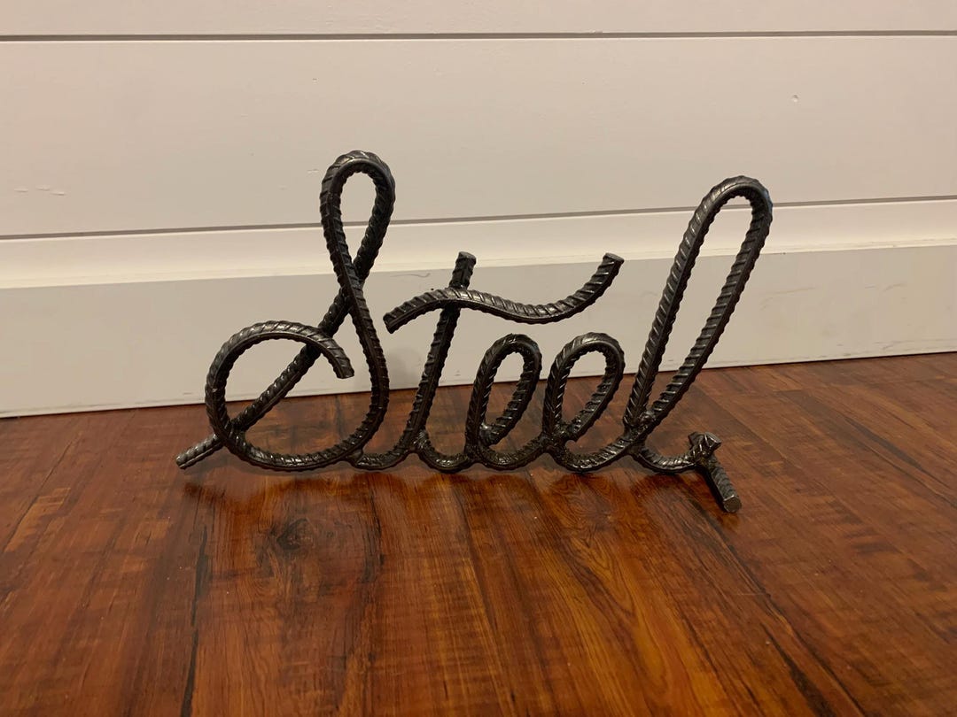 Custom Welded Rebar Words - Etsy