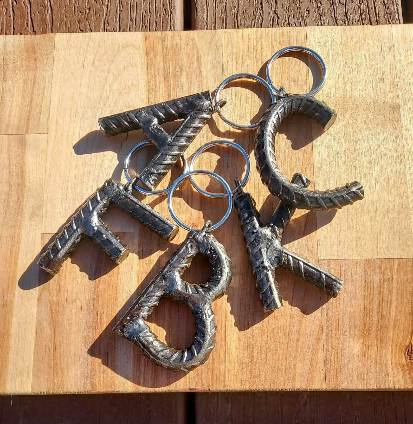 Welded Metal Rebar Keychains - Etsy