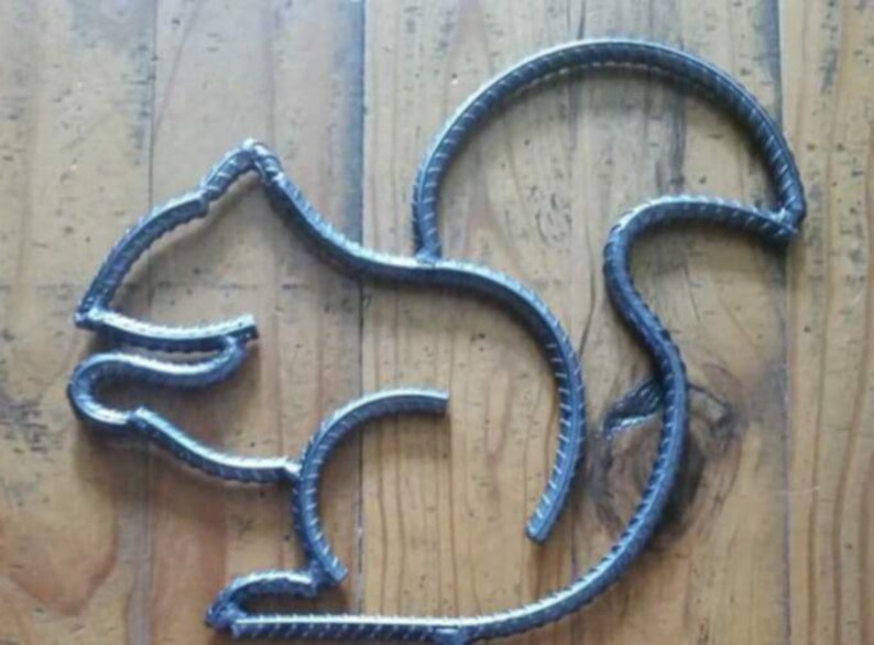 Squirrel Yard Ornament - Welded Metal Rebar - Etsy