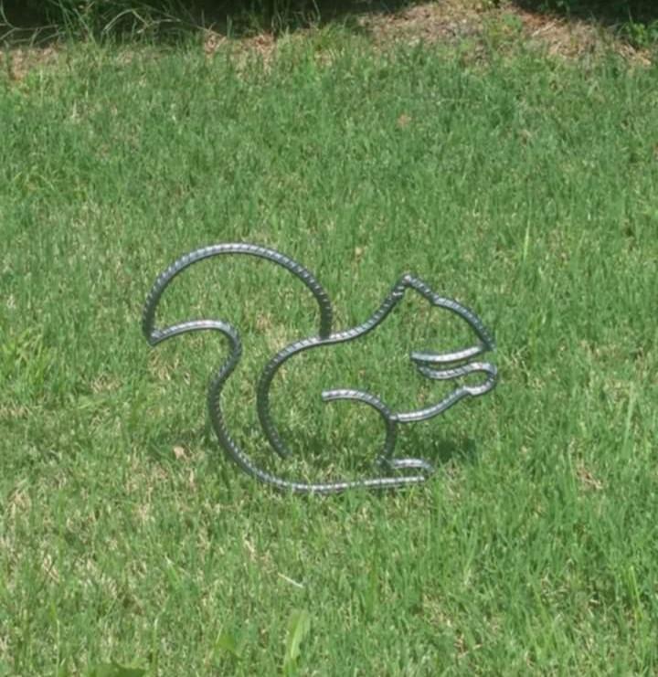Squirrel Yard Ornament - Welded Metal Rebar - Etsy