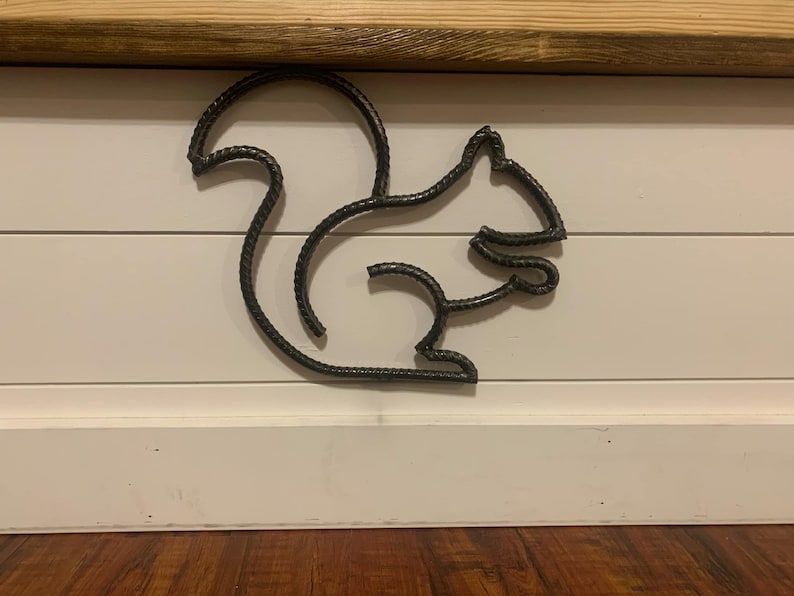 Squirrel Yard Ornament - Welded Metal Rebar - Etsy