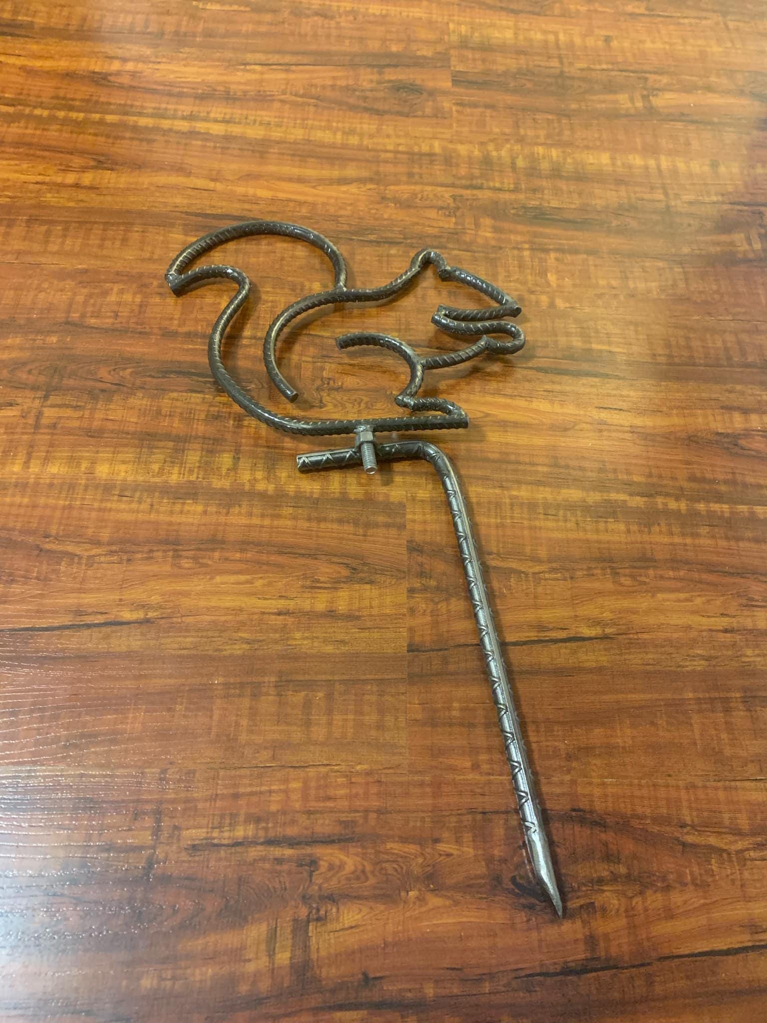 Squirrel Yard Ornament - Welded Metal Rebar - Etsy