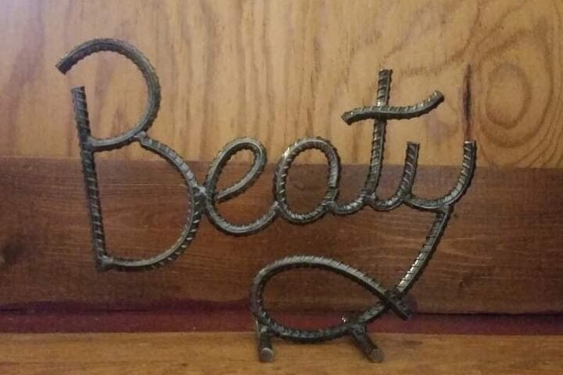 Custom Welded Rebar Words - Etsy
