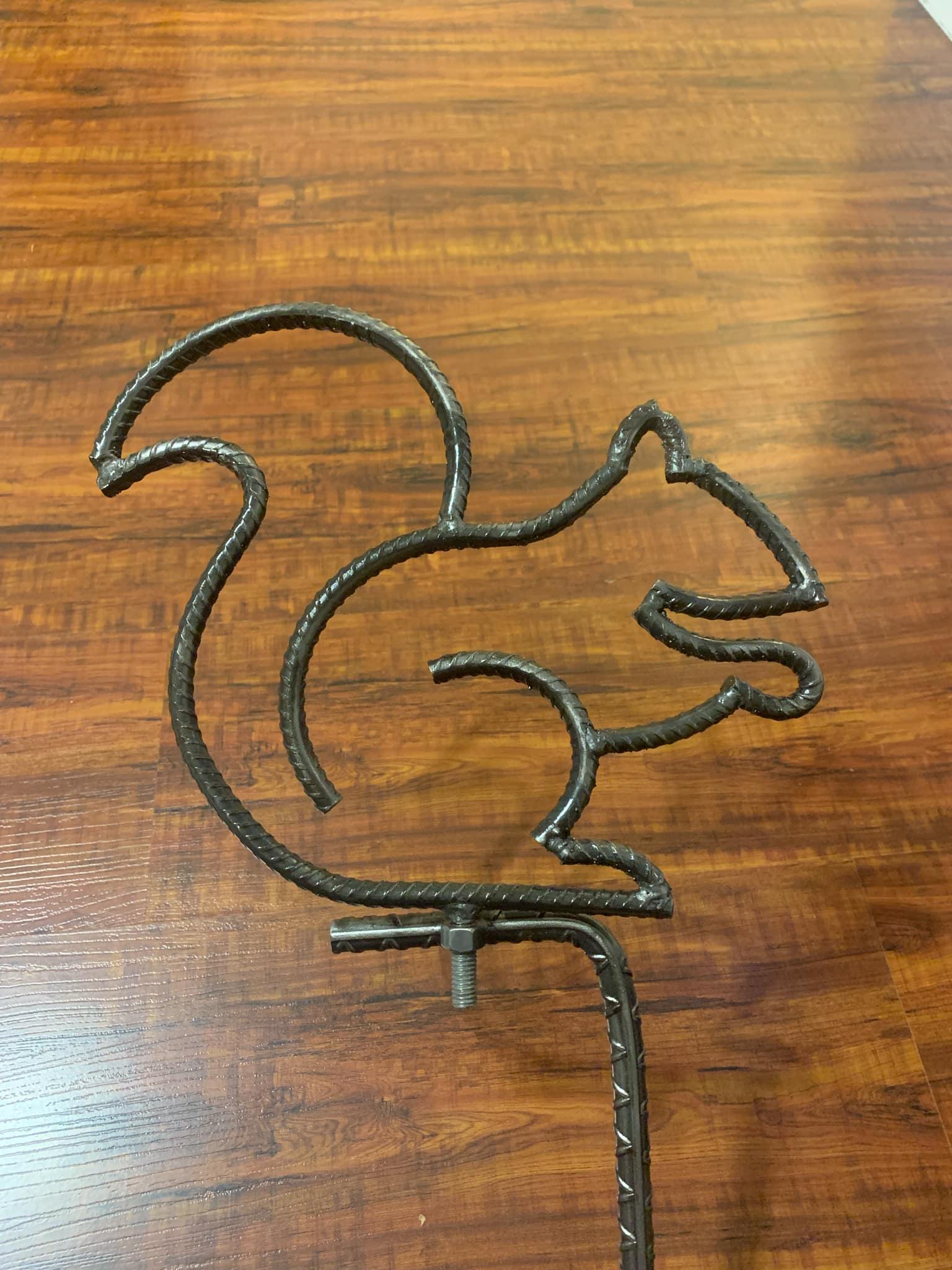 Squirrel Yard Ornament - Welded Metal Rebar - Etsy