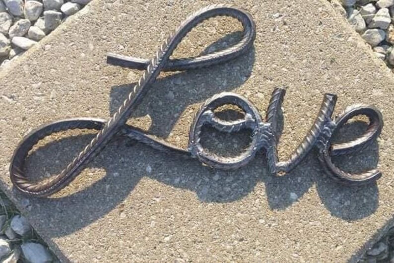 Custom Welded Rebar Words - Etsy