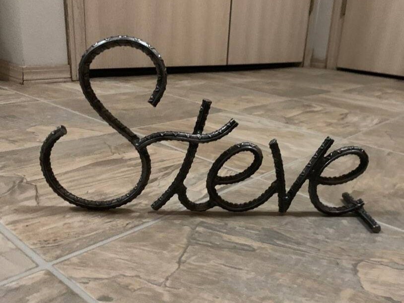 Custom Welded Rebar Words - Etsy