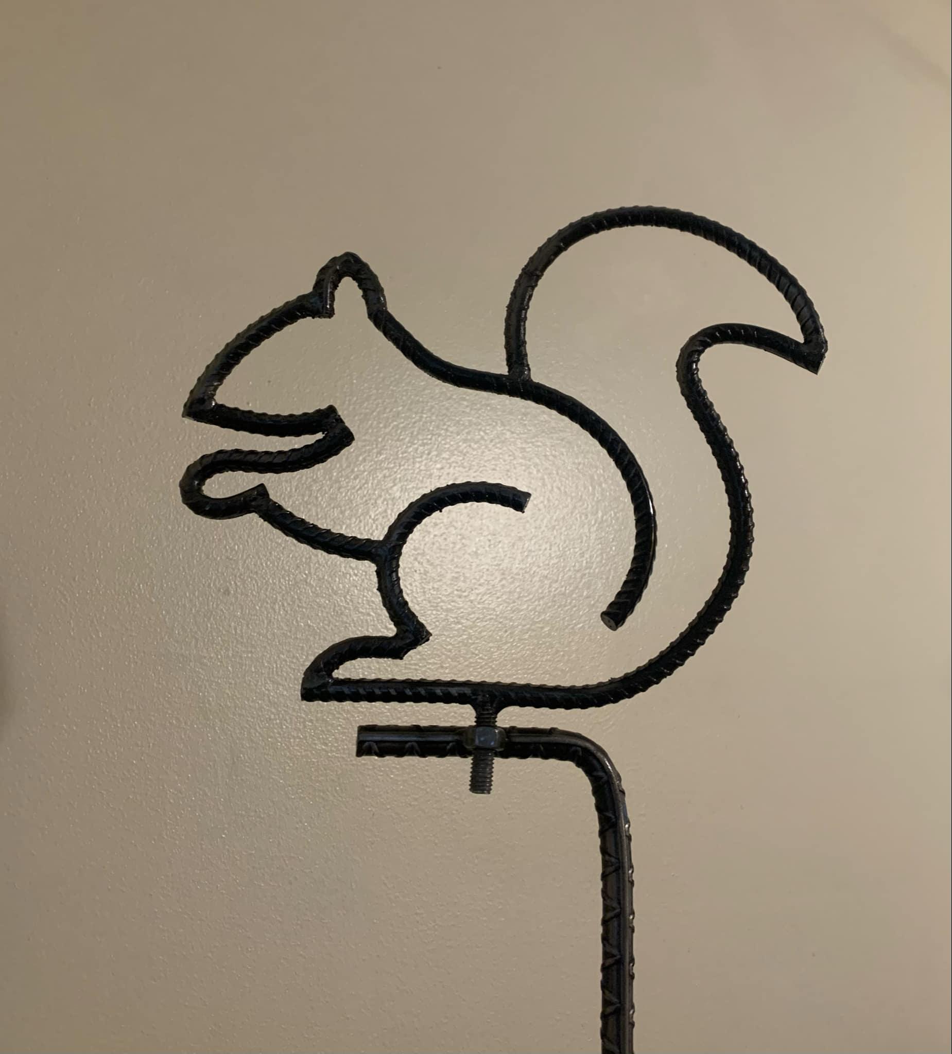 Squirrel Yard Ornament - Welded Metal Rebar - Etsy