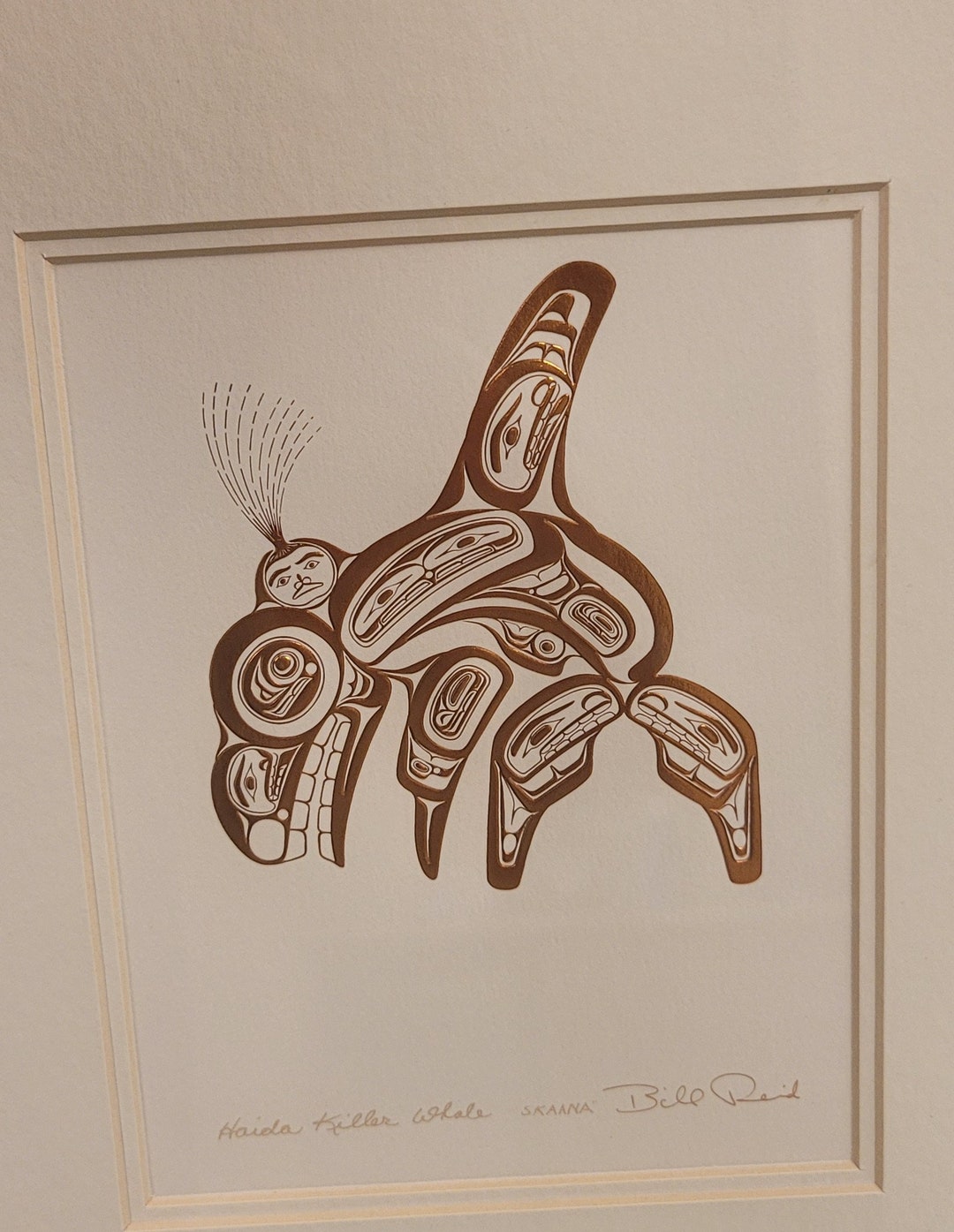 Embossed Copper Art Print haida KILLER WHALE Skaana by Haida Artist ...