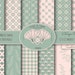 Olive Green & Ivory Seamless Digital Paper Pack - Printable Scrapbook ...