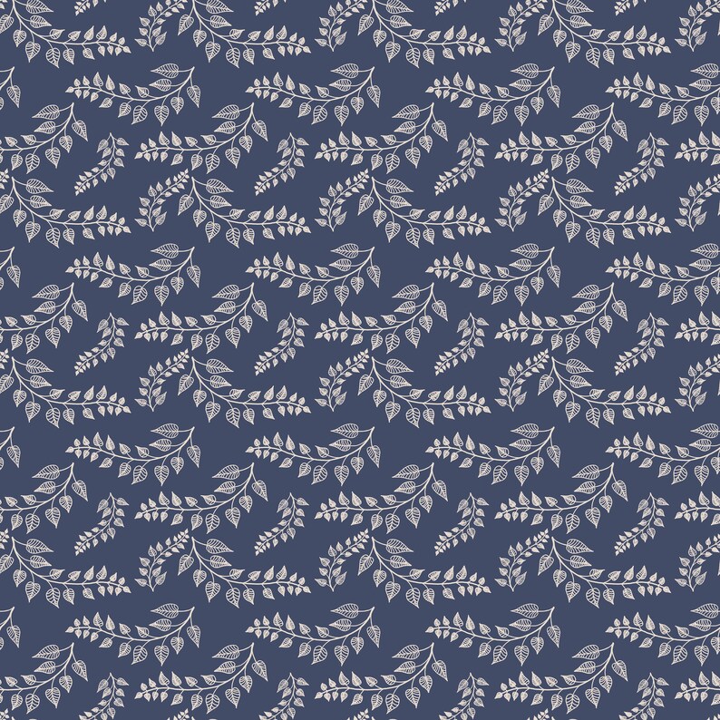 Navy Blue & Ivory Seamless Digital Paper Pack - Printable Scrapbook ...