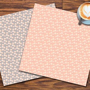 Peachy Blossoms Seamless Digital Paper Pack - Etsy