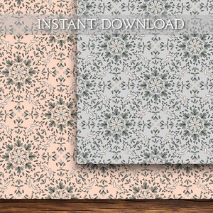 Pastel Mandala Seamless Digital Paper Pack - Etsy