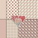 Digital Paper Pack - Coral and Gray Watercolor Hearts & Flowers ...