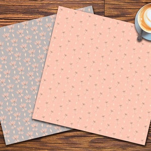 Peachy Blossoms Seamless Digital Paper Pack - Etsy