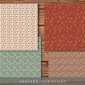 Digital Paper - Abstract Designs, Printable Scrapbook Paper, Seamless ...