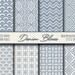 Denim Blues Hand Drawn Seamless Digital Paper Pack - Etsy