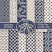 Navy Blue & Ivory Seamless Digital Paper Pack - Printable Scrapbook ...
