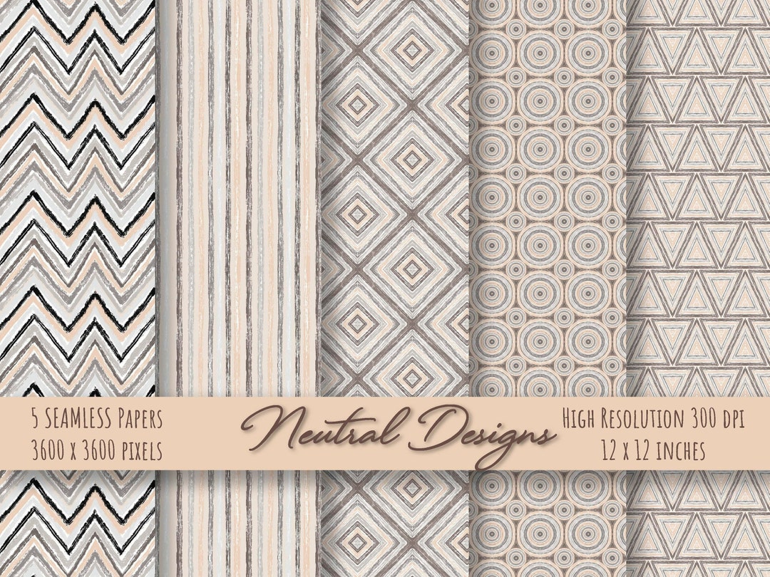 Neutral Designs Seamless Digital Paper Pack - Etsy