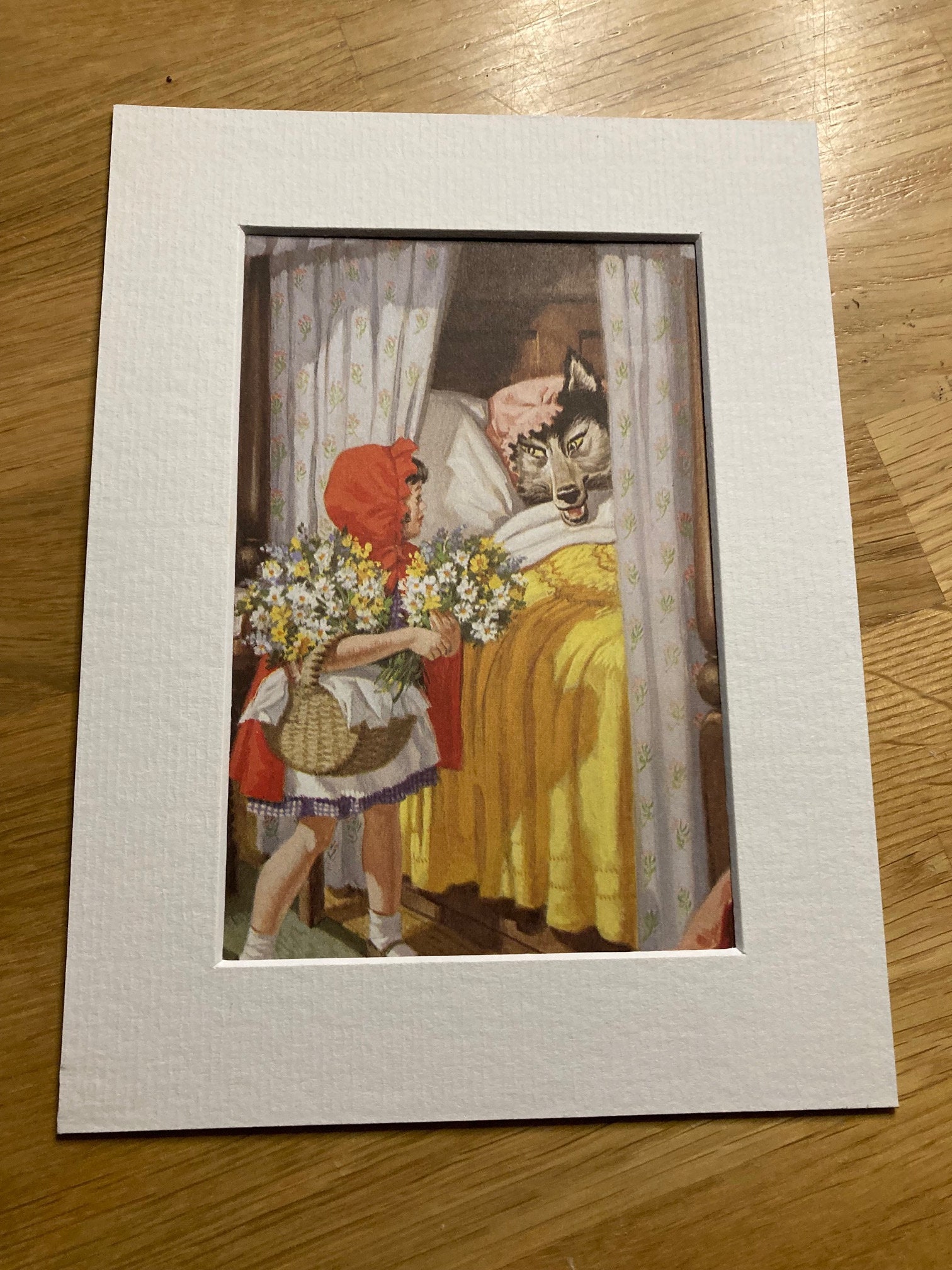 Little Red Riding Hood Print From Repurposed Ladybird Book 1972 ...