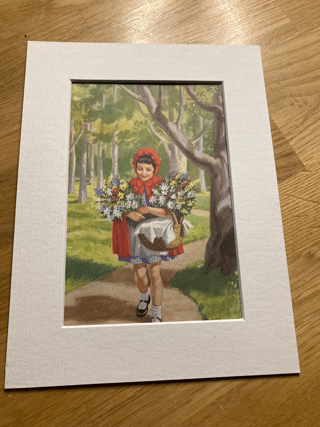 Little Red Riding Hood Print From Repurposed Ladybird Book 1972 ...