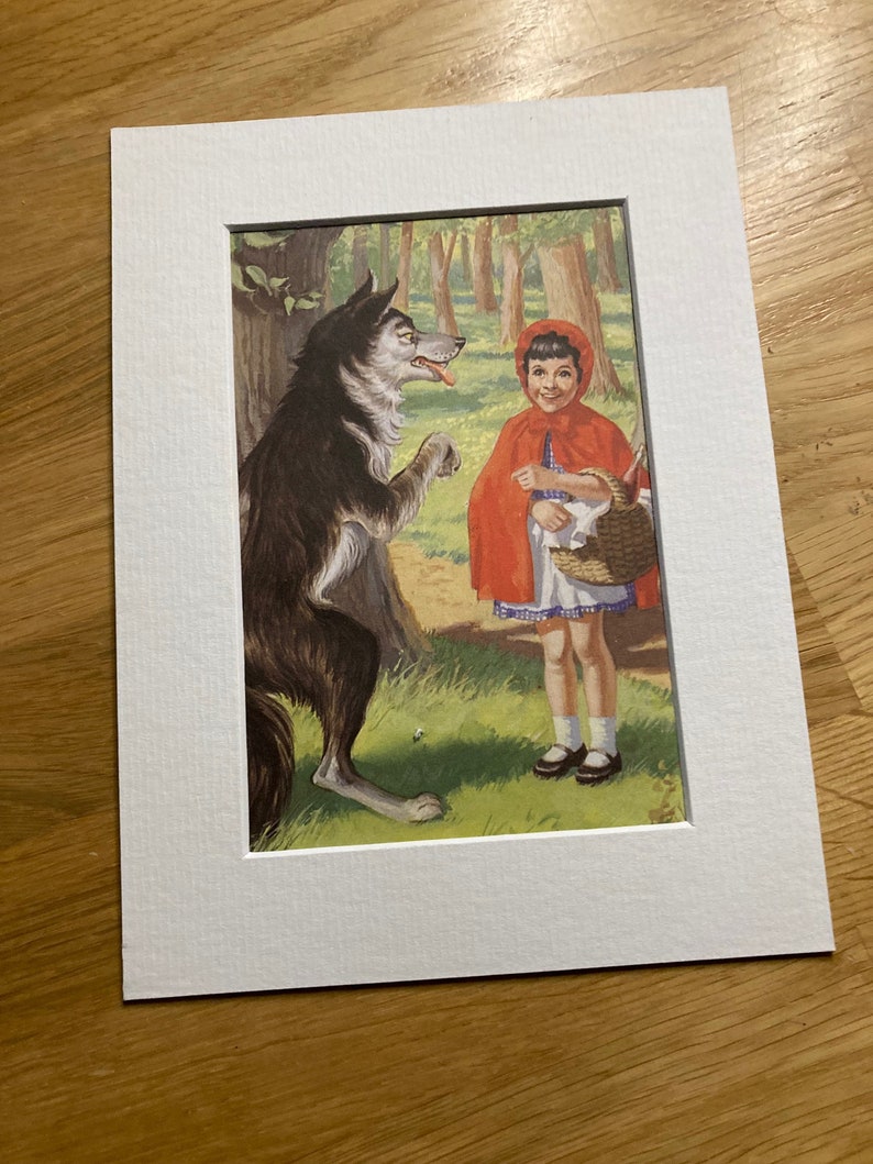 Little Red Riding Hood Print From Repurposed Ladybird Book 1972 ...