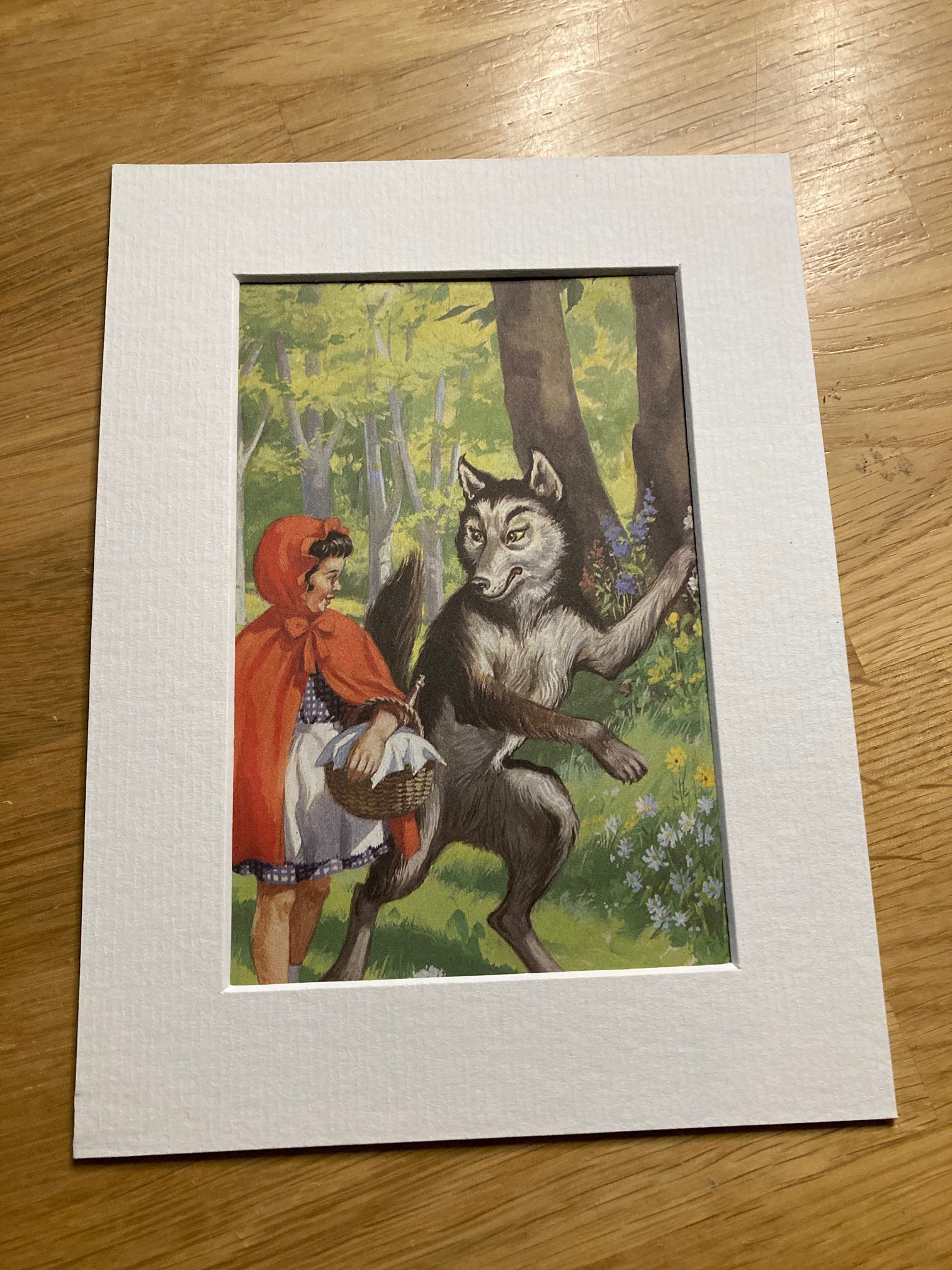 Little Red Riding Hood Print From Repurposed Ladybird Book - 1972 ...