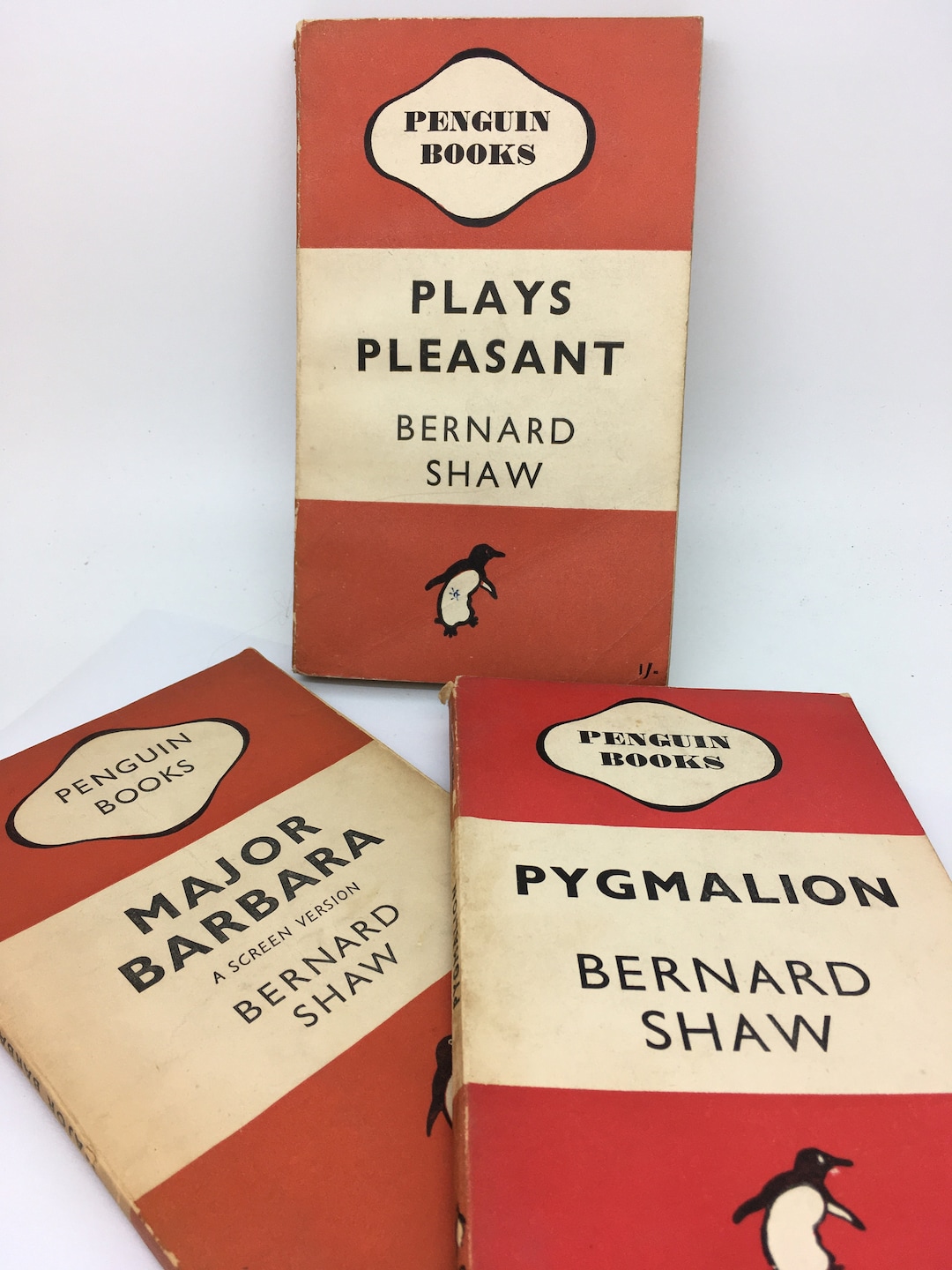3 X Vintage Bernard Shaw Classic Penguin Triband Orange Books - Plays ...