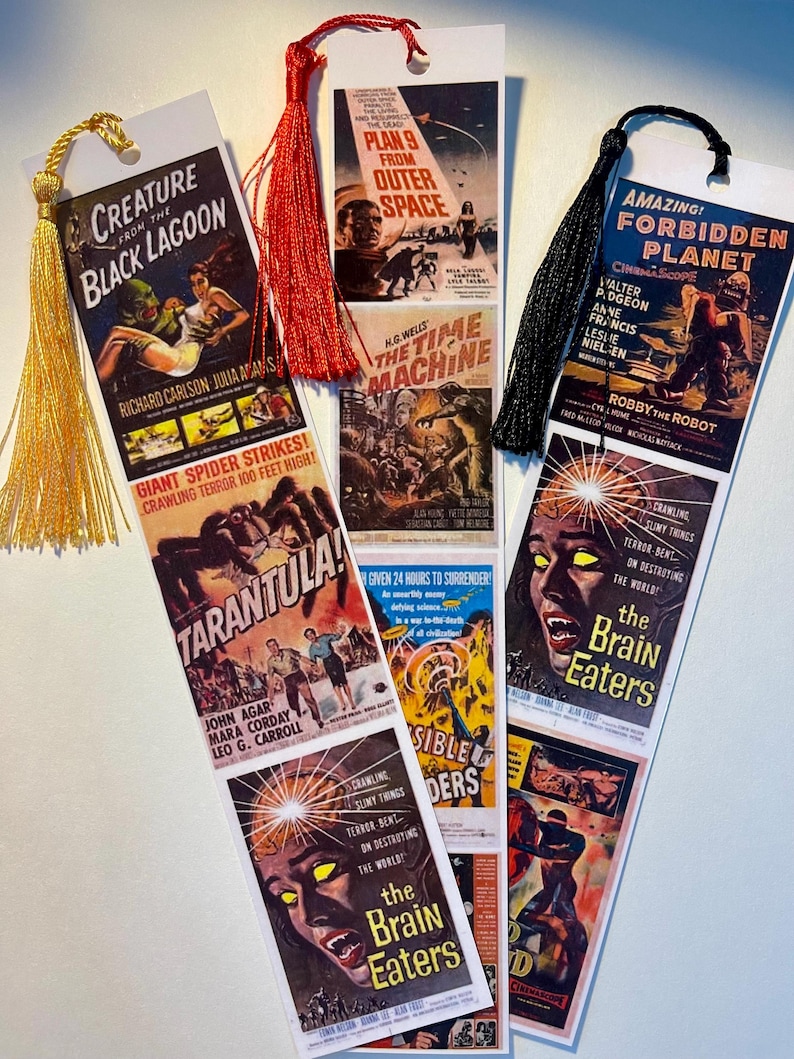 1950’s Sci-fi Movie Posters Collection — Set of 3 Bookmarks - Etsy