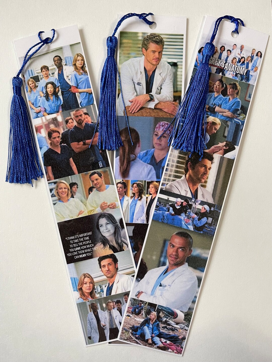 Grey'sanatomy Collage-- Set of 3 Laminated Bookmarks - Etsy