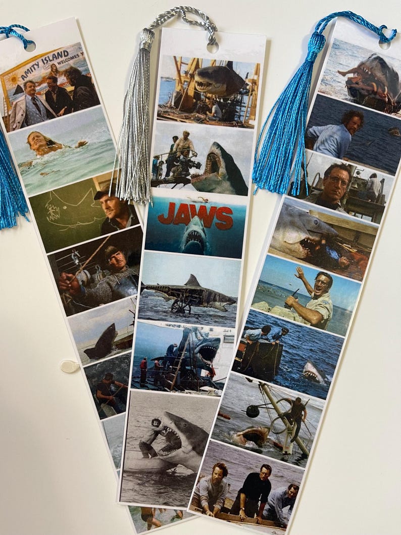 Jaws-- Set of 3 Laminated Bookmarks - Etsy