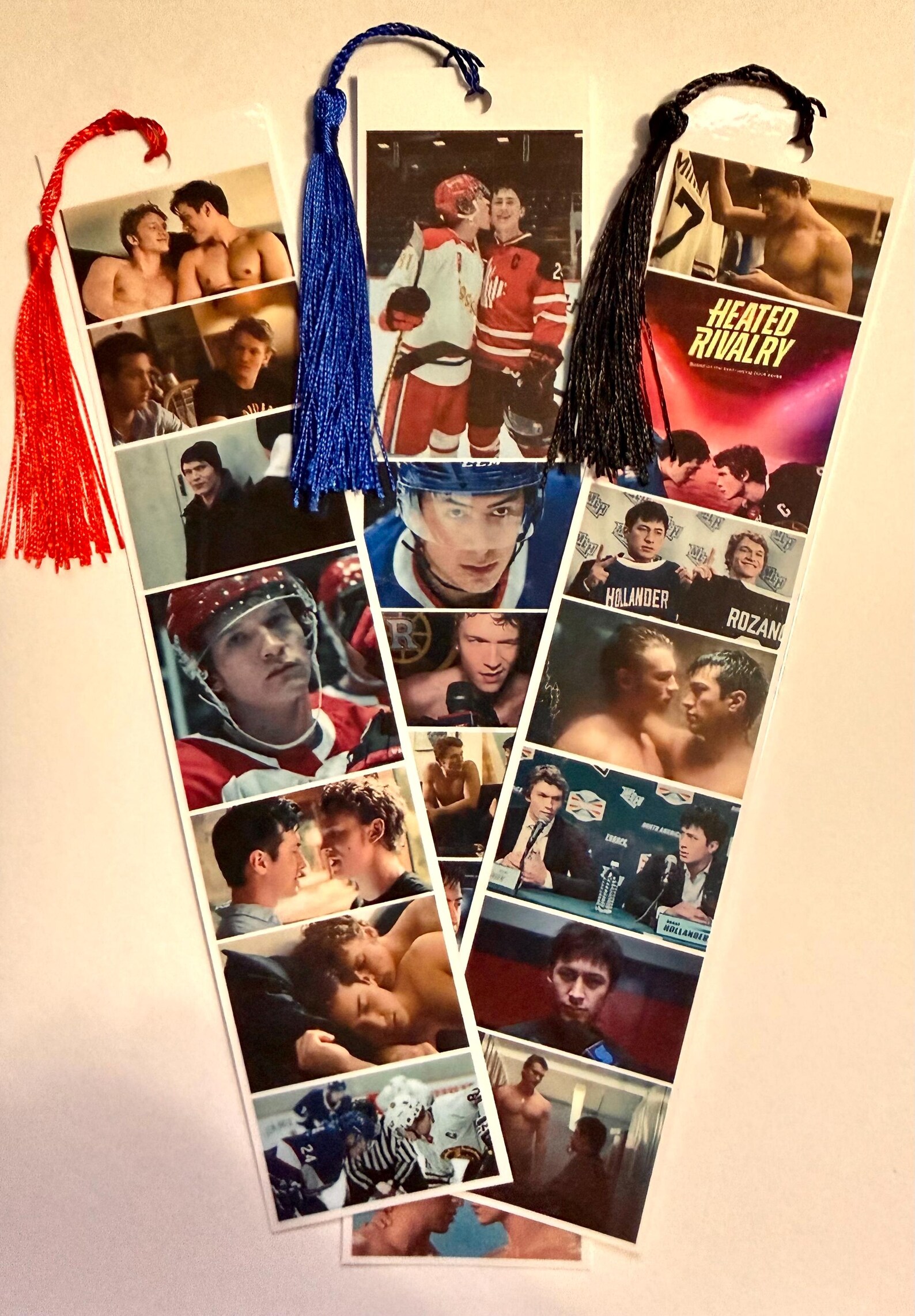 Heated Rivalry Collage Bookmarks Set of 3 With Tassels | Hockey Romance ...