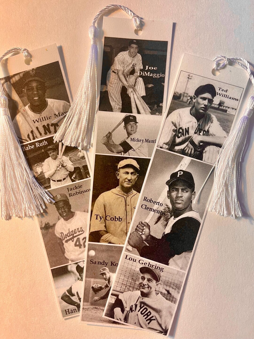 Baseball Legends-- Set of 3 Bookmarks - Etsy