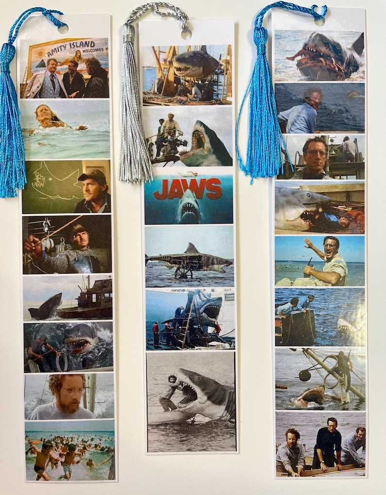 Jaws-- Set of 3 Laminated Bookmarks - Etsy