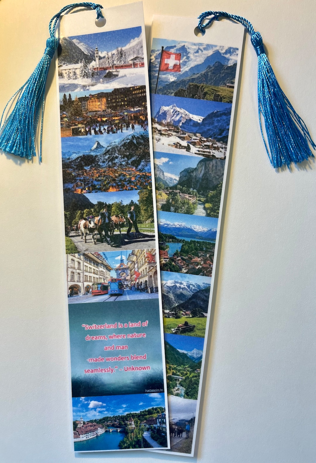 Switzerland Collage - Set of 2 Laminated Bookmarks - Etsy