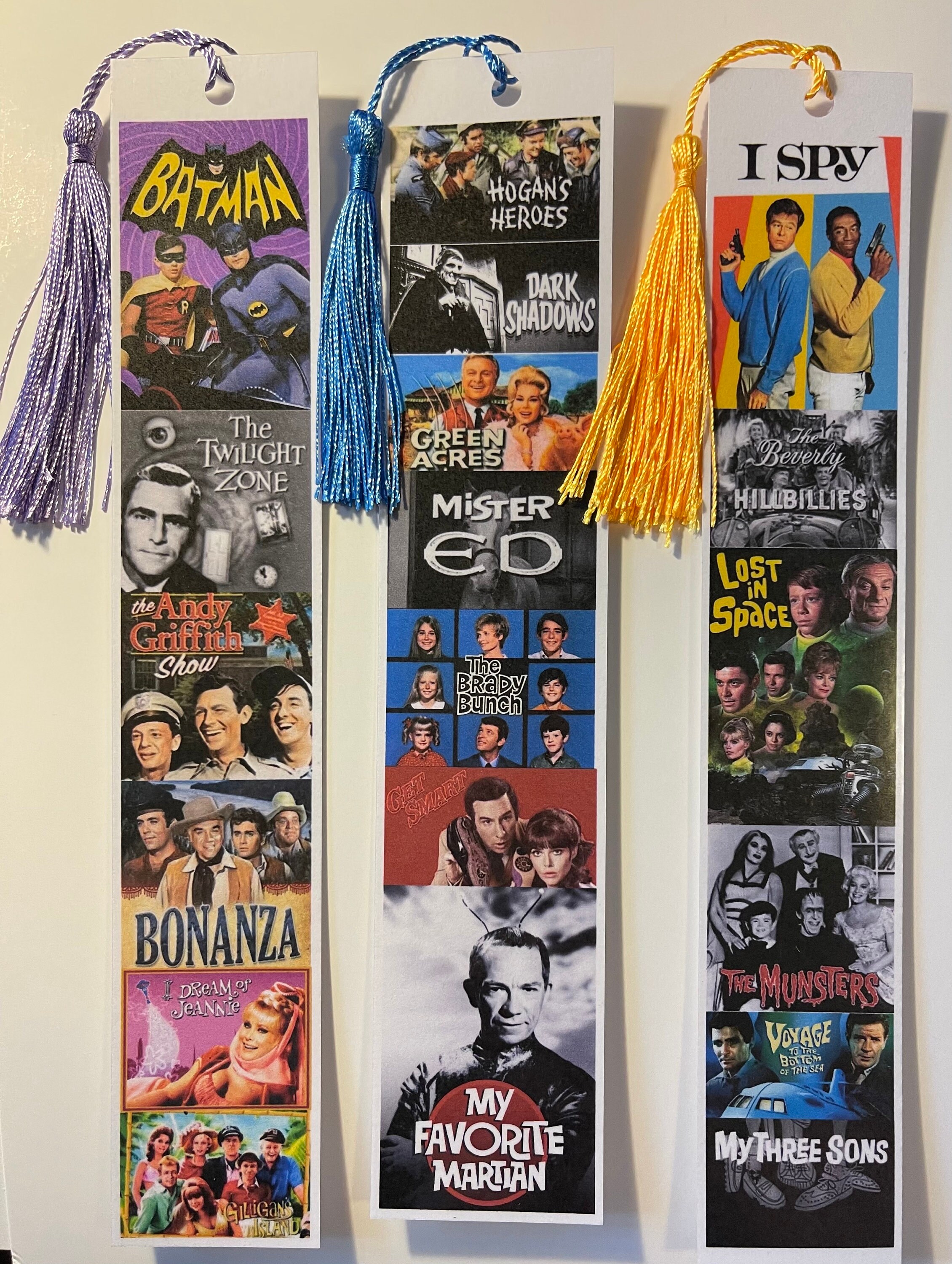 1960's TV Shows Collage-set of 3 Bookmarks - Etsy