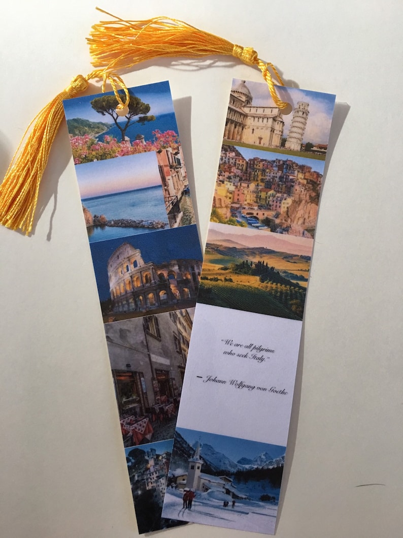 Italy Set of Two Laminated Bookmarks - Etsy